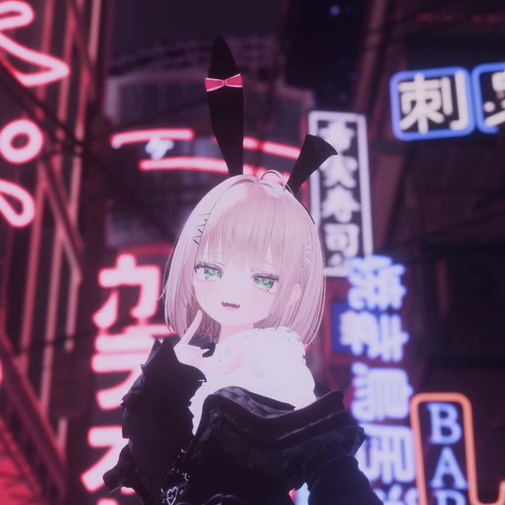[VRChat] のびーるバニー Bunny Ears 3D Model (MA) - pandayuk1 - BOOTH