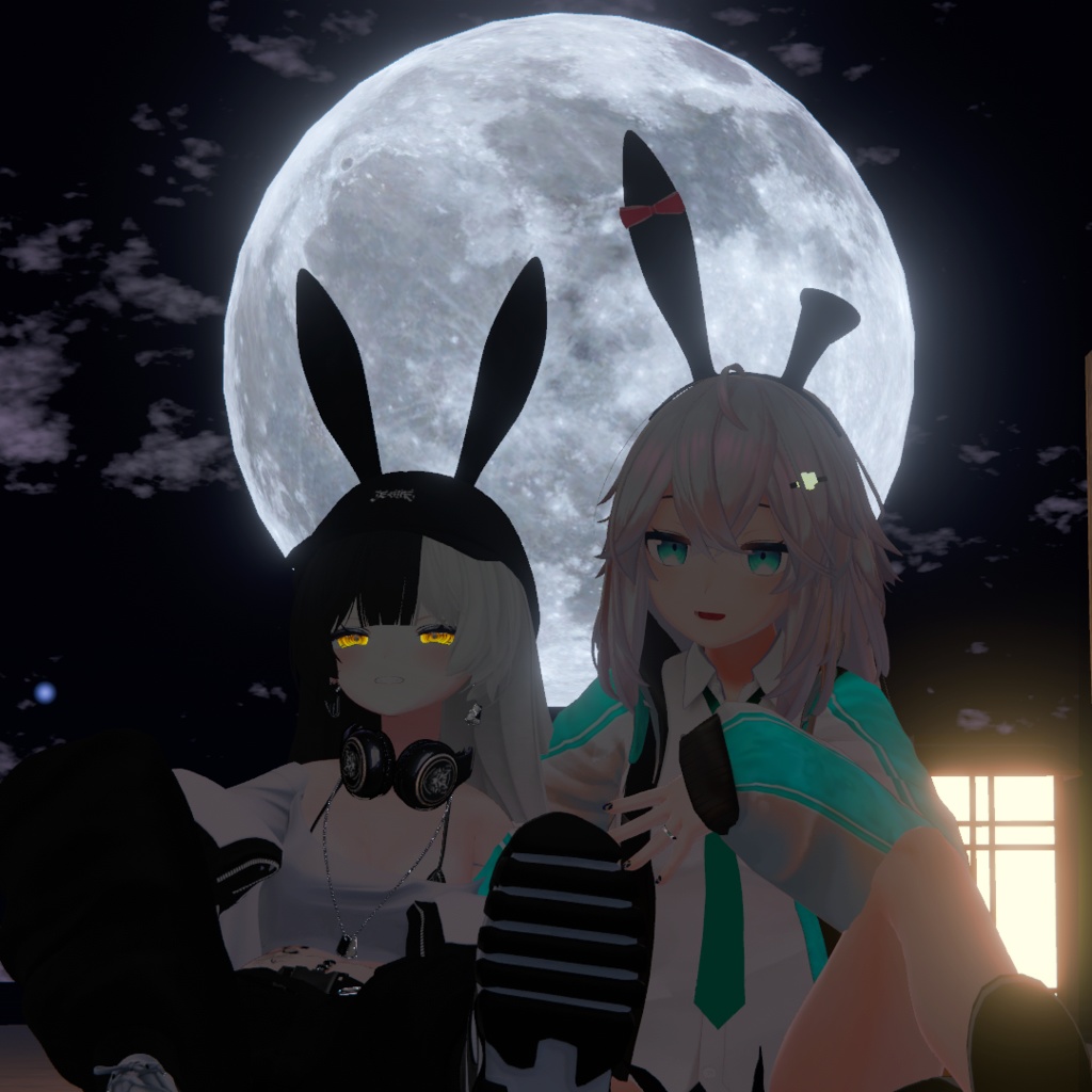 [VRChat] のびーるバニー Bunny Ears 3D Model (MA) - pandayuk1 - BOOTH
