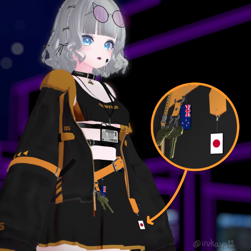 [VRChat] 38ヶ国旗キーホルダーFlag Key chain 38 Countries 3D Model - pandayuk1 ...