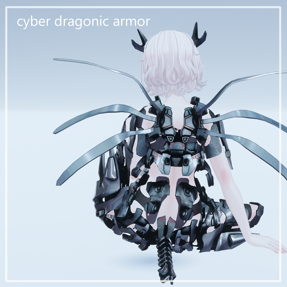 cyber dragonic armor【VRC】【5アバター対応】 - TORINOSUKEの家 - BOOTH
