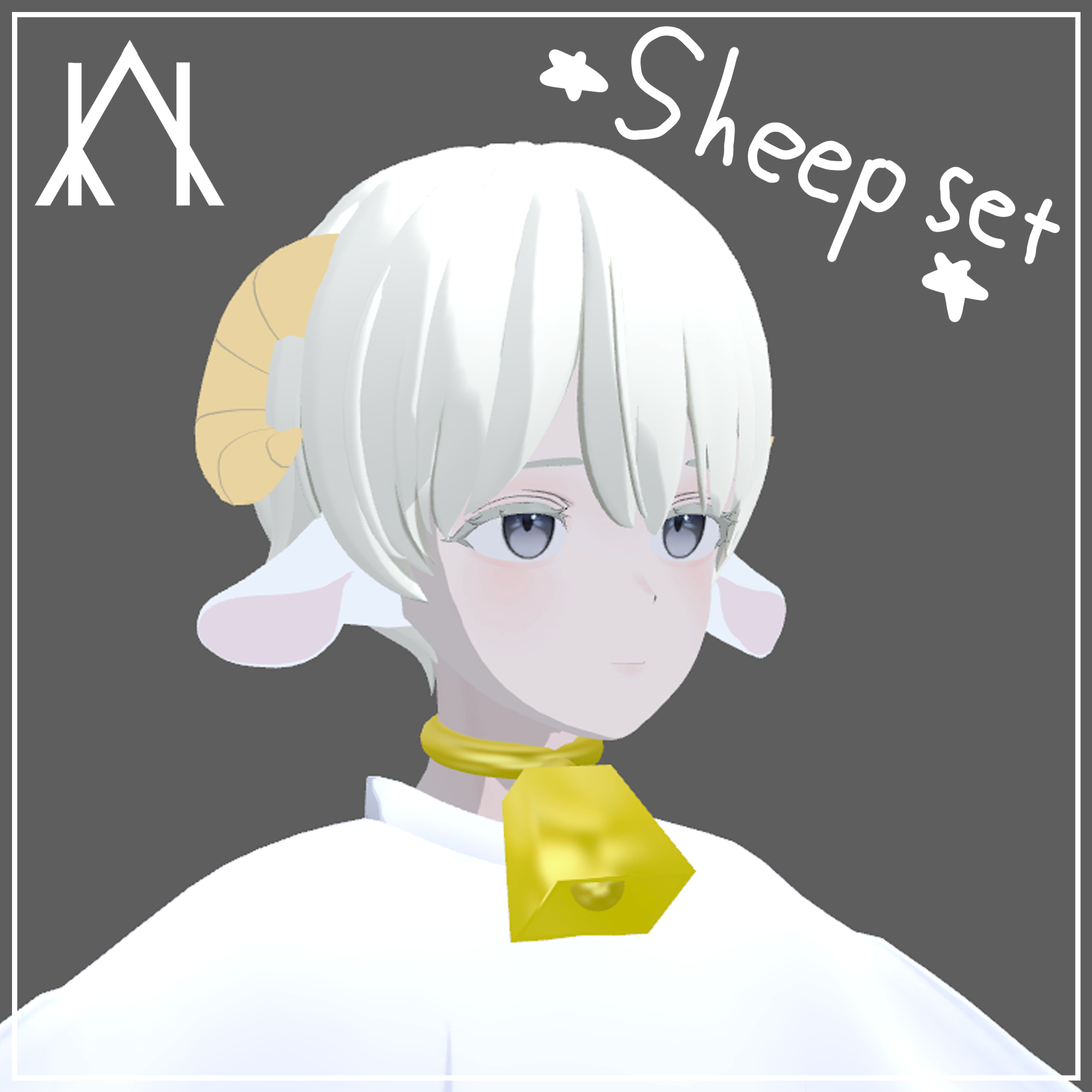 Sheep set [ear,horn,bell] [Grus] - KAI_Hideout - BOOTH