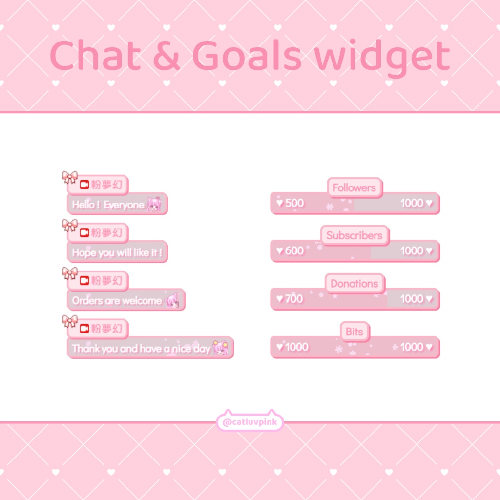 【配信】Fantasy snow - Chat and Goals Widget for Stream | Twitch/Facebook ...