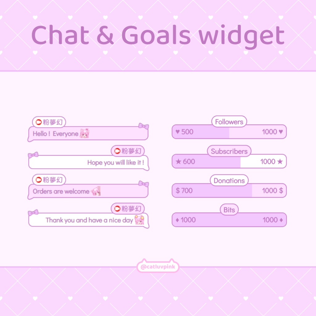 【配信】Bow bubble - Chat and Goals Widget for Stream | Twitch/Facebook ...