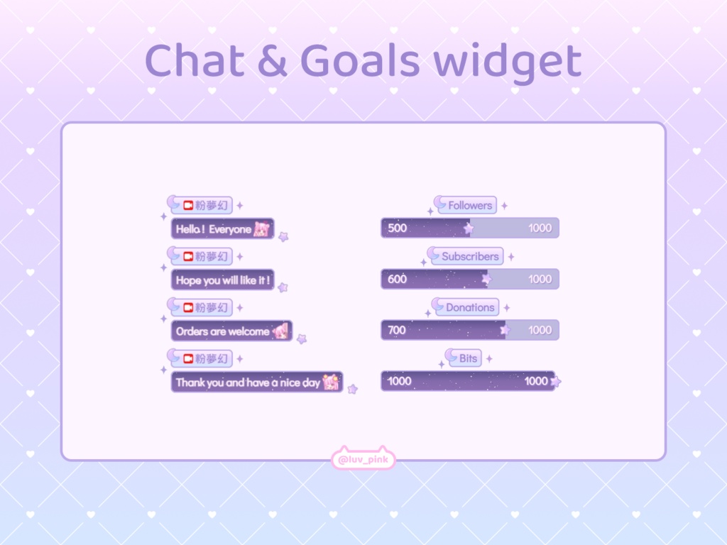 【配信】Starry sky purple - Chat and Goals for Stream - Twitch/Facebook ...