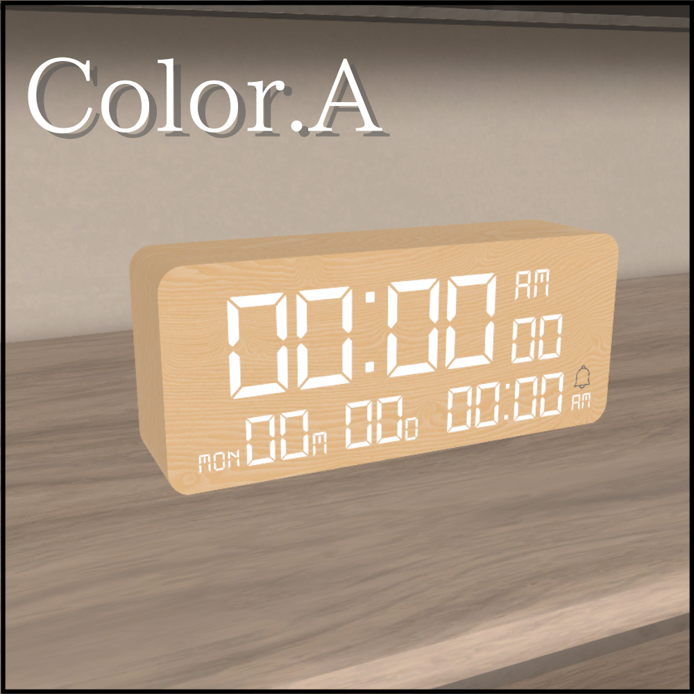 【VRChat想定】アラーム付き時計「-FORESTA-」/ Wooden clock with alarm - エルネSHOP - BOOTH
