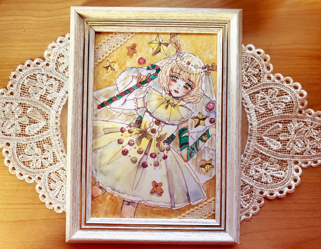 Christmasの白雪【額縁付き・アナログ原画】 - 💌Mero letter💌 - BOOTH