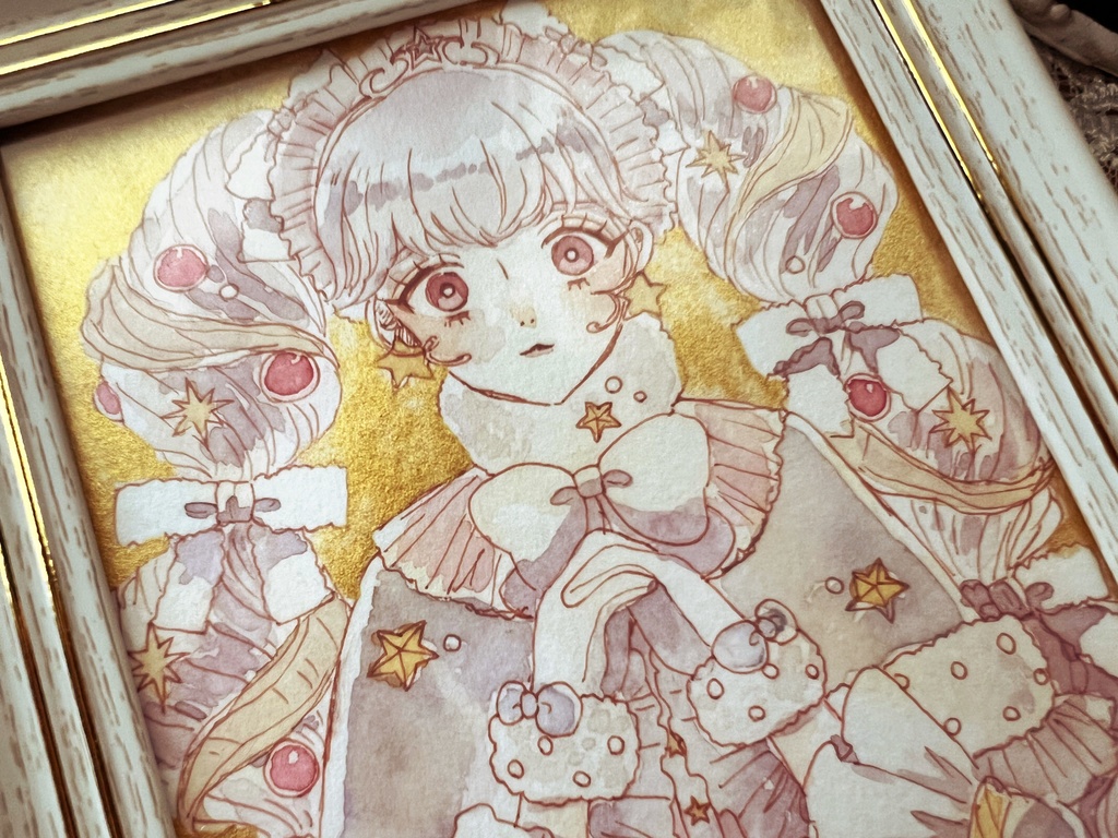 Milky。。。christmas ver.【額縁付き・アナログ原画】 - 💌Mero letter💌 - BOOTH