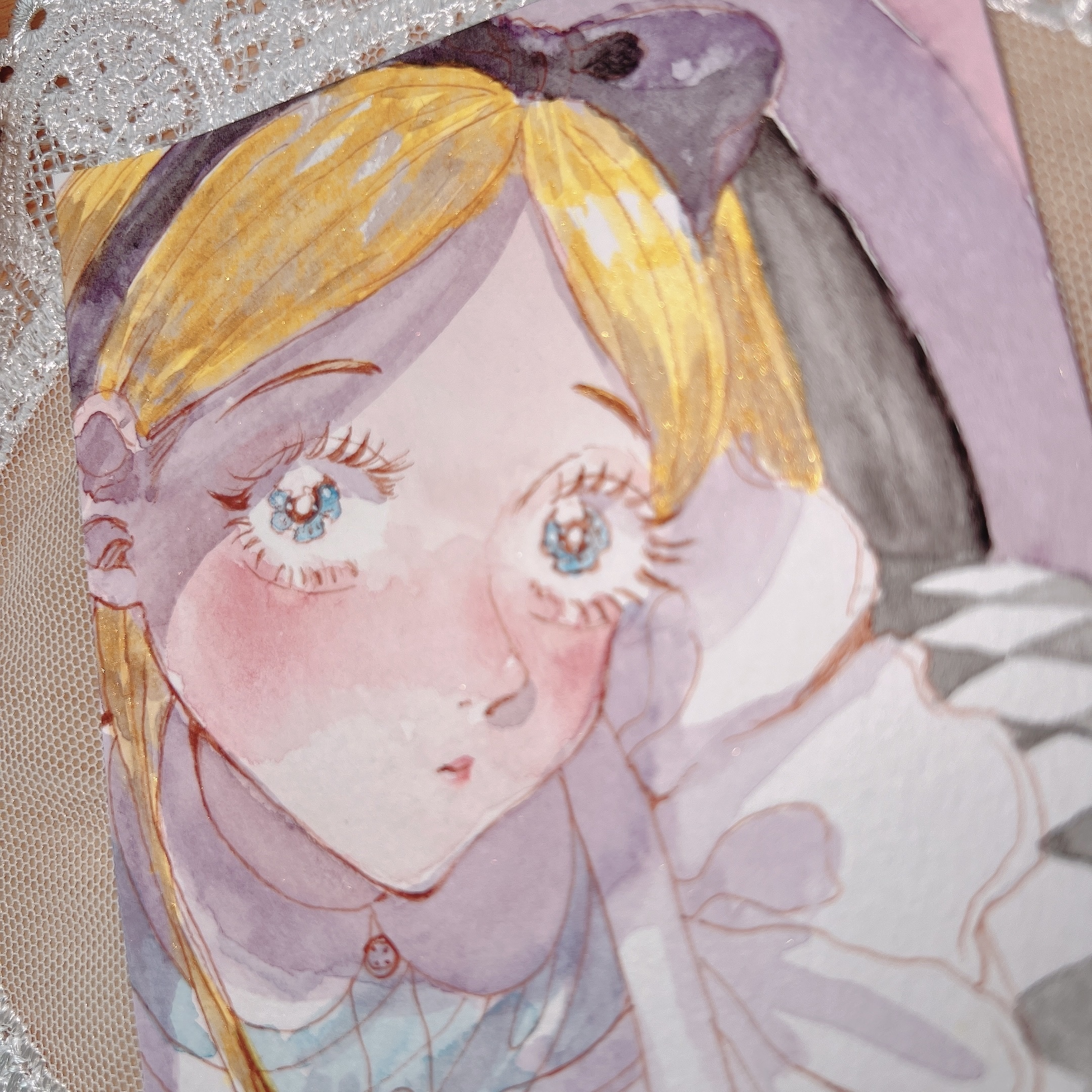 どなたかいるの？【額縁付き・アナログ原画】 - 💌Mero letter💌 - BOOTH