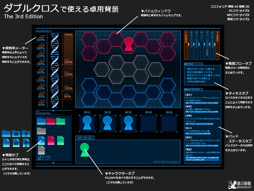 【DX3rd】卓用背景_CYBER_無料版 - 戯言脳髄Laboratory - BOOTH