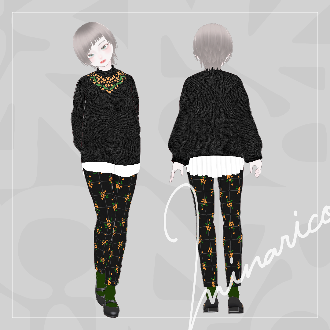 【VRoid】Sweater Co-ord : Osmanthus - minarico - BOOTH