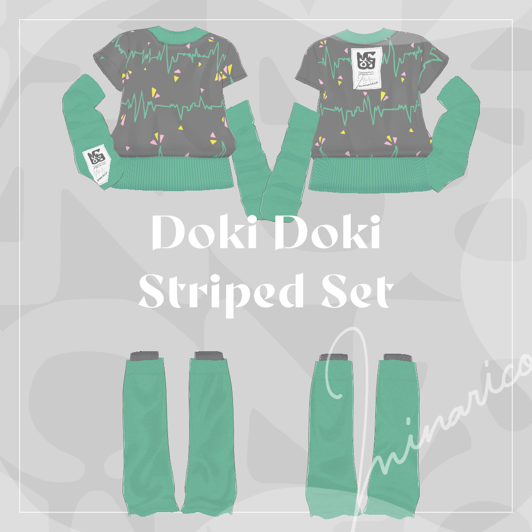 【VRoid】Doki Doki Striped Set - minarico - BOOTH