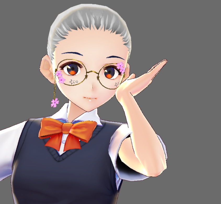 Sakura Glasses [VROID HAIR PRESET] for Beta - MillyDusa - BOOTH