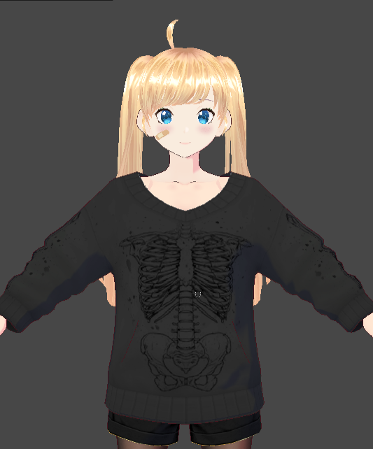 Skeleshirt 【VROID SWEATER SHIRT】FREE - MillyDusa - BOOTH