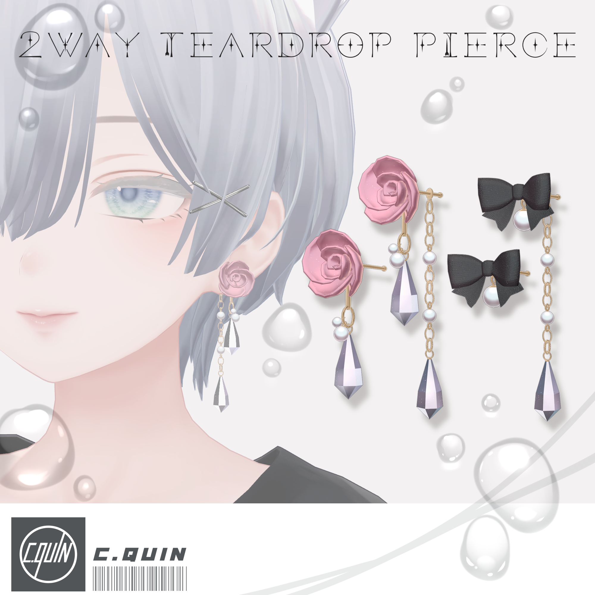 2Way Teardrop pierced - C.QuinStore - BOOTH
