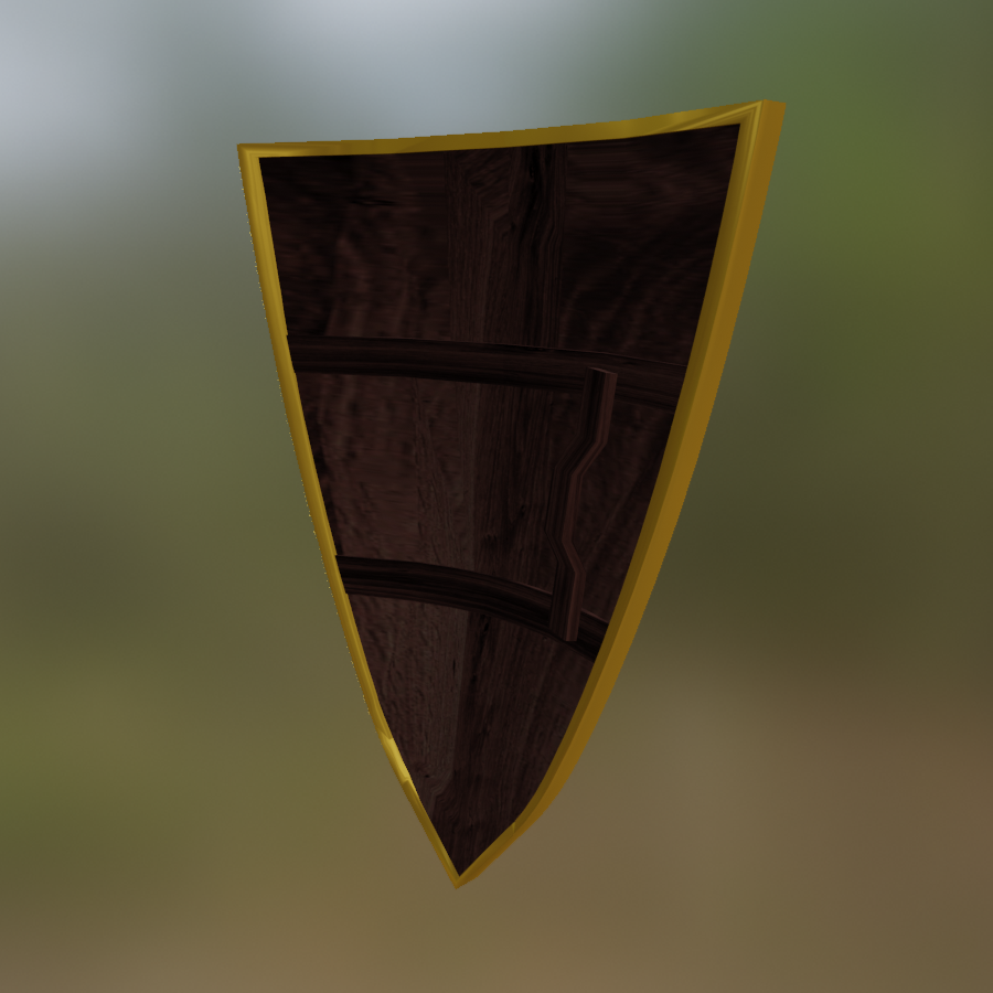 Shield Kite Shield Monarch Steel Wood Medieval Blacksmith 3D Blender ...