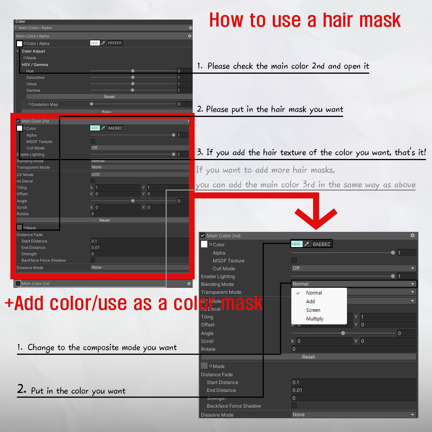 Sylin_Hair_Hair mask gradation&highlights - NENNEKO - BOOTH
