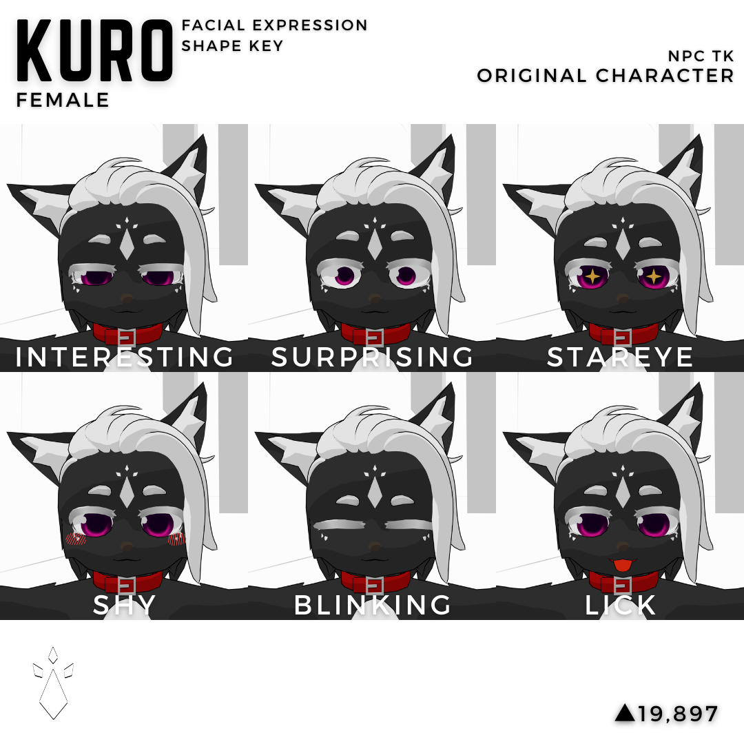 [Avatar]Original Character - Kuro - - TK Metaverse - BOOTH