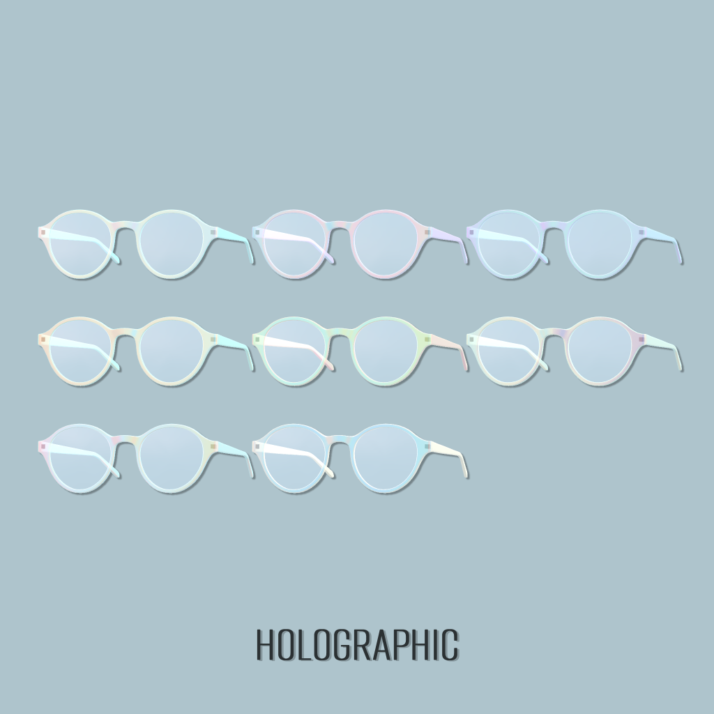 ボストンメガネ/Boston Glasses 計55種【ホログラフィック/クリアカラー/単色/グラデーション/木目】 - Trygone ...