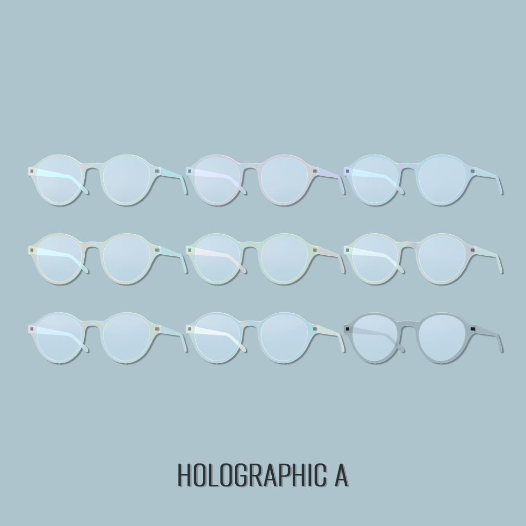 ボストンメガネ/Boston Glasses 計55種【ホログラフィック/クリアカラー/単色/グラデーション/木目】 - Trygone ...