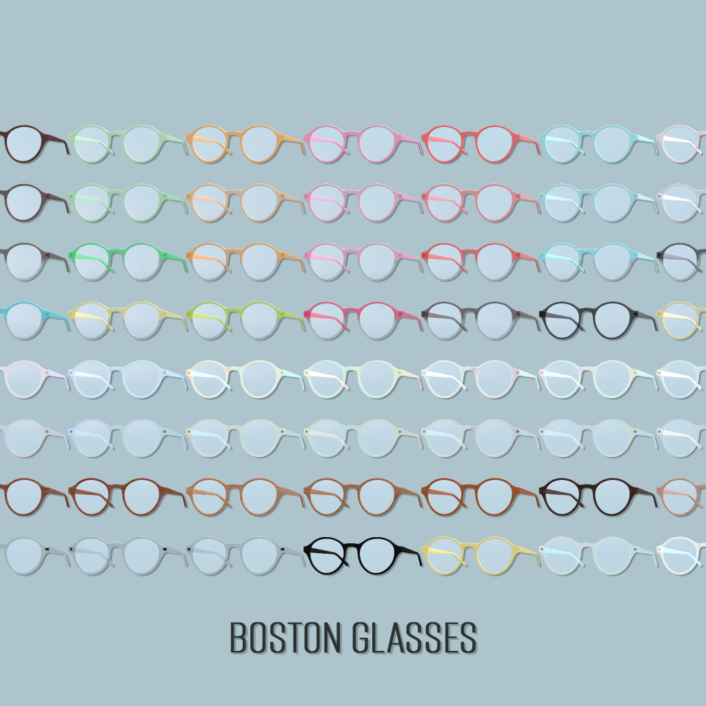 ボストンメガネ/Boston Glasses 計55種【ホログラフィック/クリアカラー/単色/グラデーション/木目】 - Trygone ...