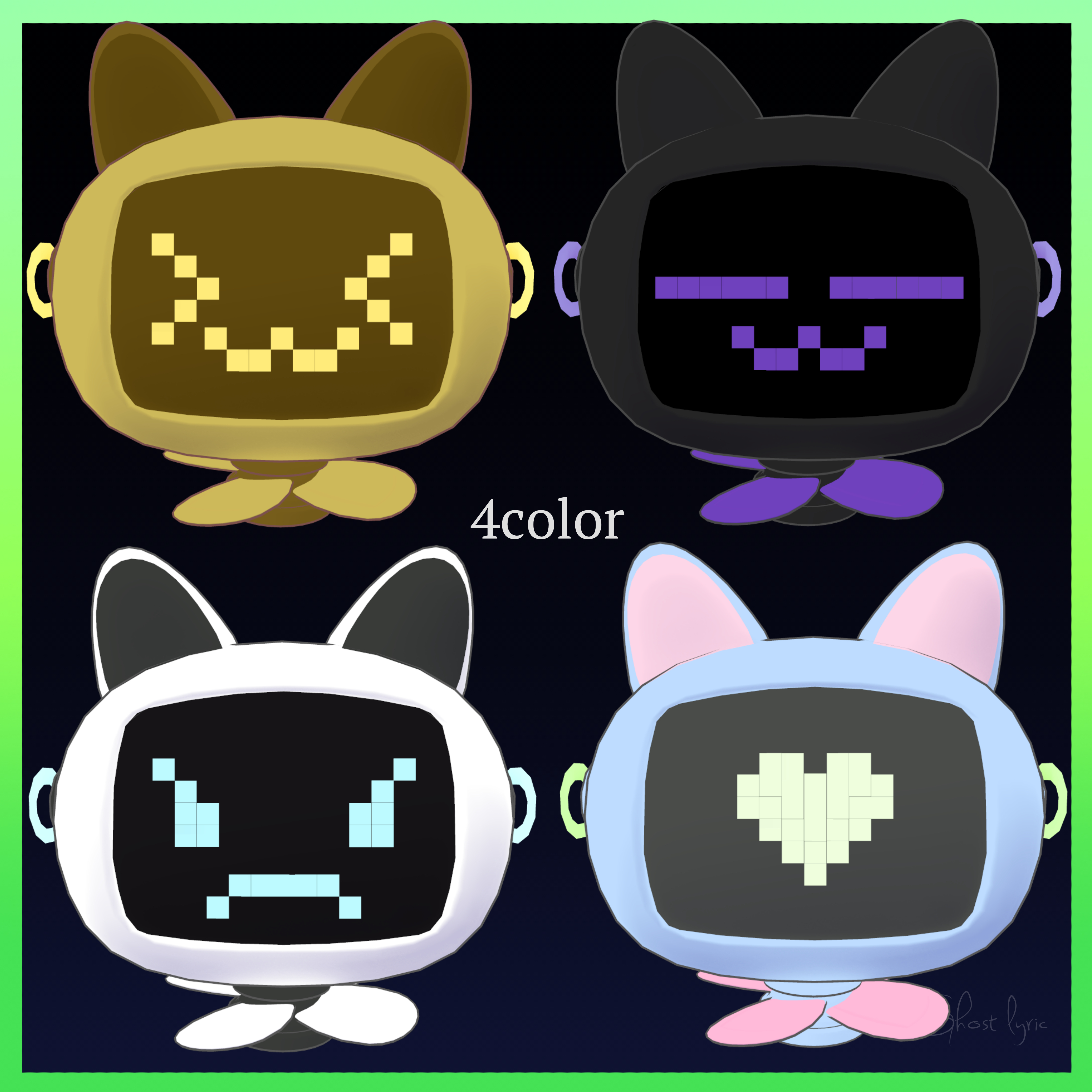 オリジナル3Dモデル -MEOWBOT ミャウボット- - Ghost Lyric - BOOTH