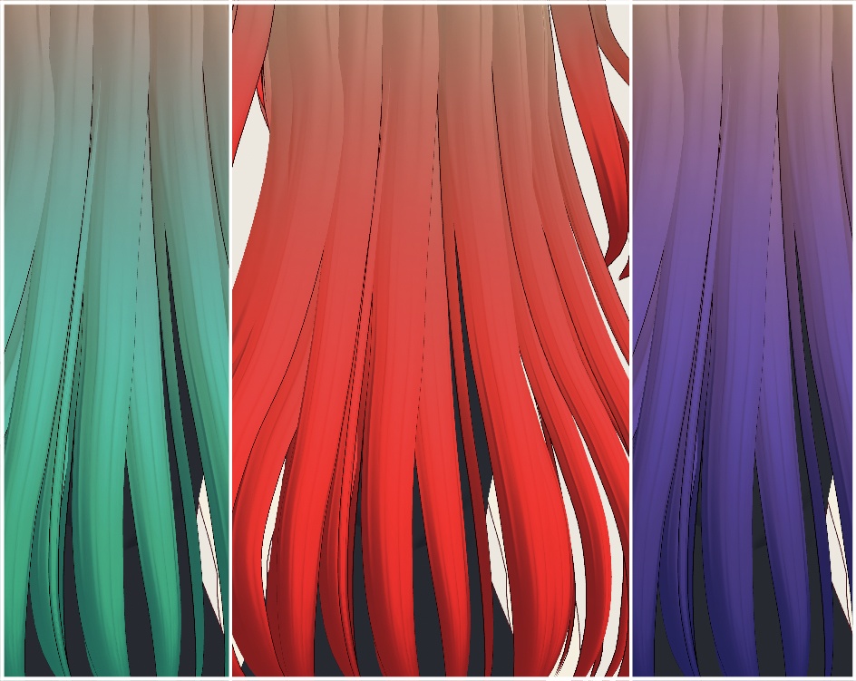 [ Vroid ] [Colorful Melody - Chocolate ] 6 Hair Textures - Project-X ...