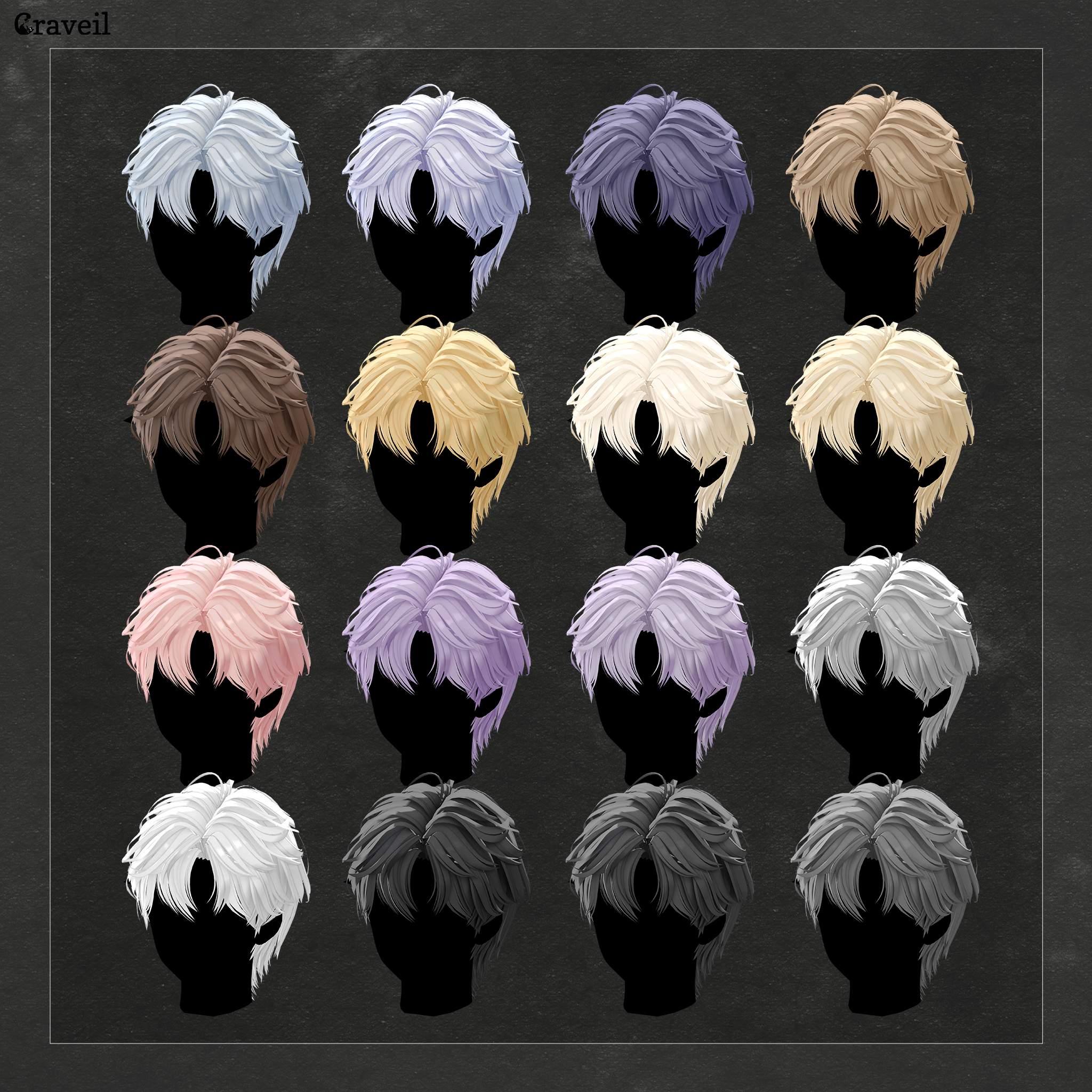 【VRChat Hair】ComaelHair【8アバター対応】 - Craveil - BOOTH