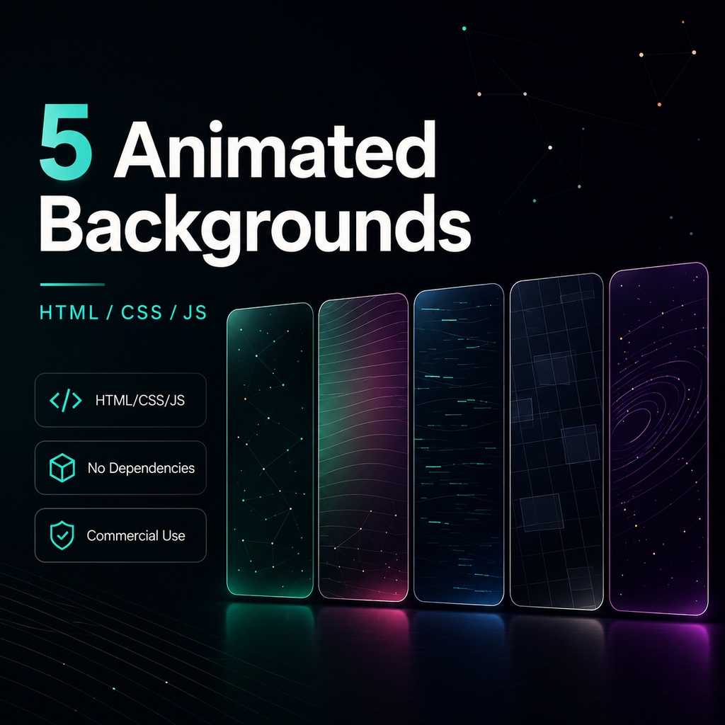 LP向けアニメーション背景素材 5種セット / HTML・CSS・JS - Motion Kit 素材店 - BOOTH