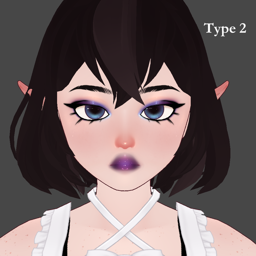 Lunar Makeup - VRoid Face Overlay - mooshibee - BOOTH