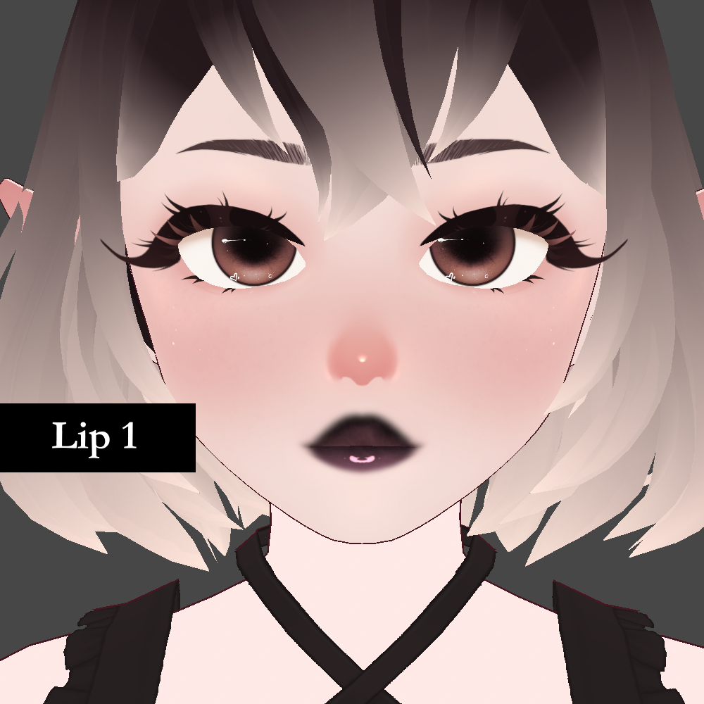 Gothic Lips - VRoid Lip Texture - mooshibee - BOOTH