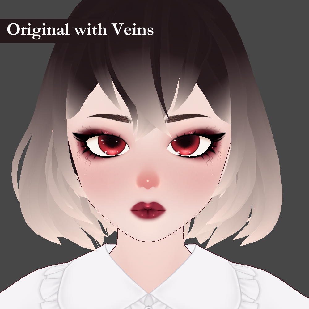 Vampire Makeup - VRoid Face Overlay - mooshibee - BOOTH
