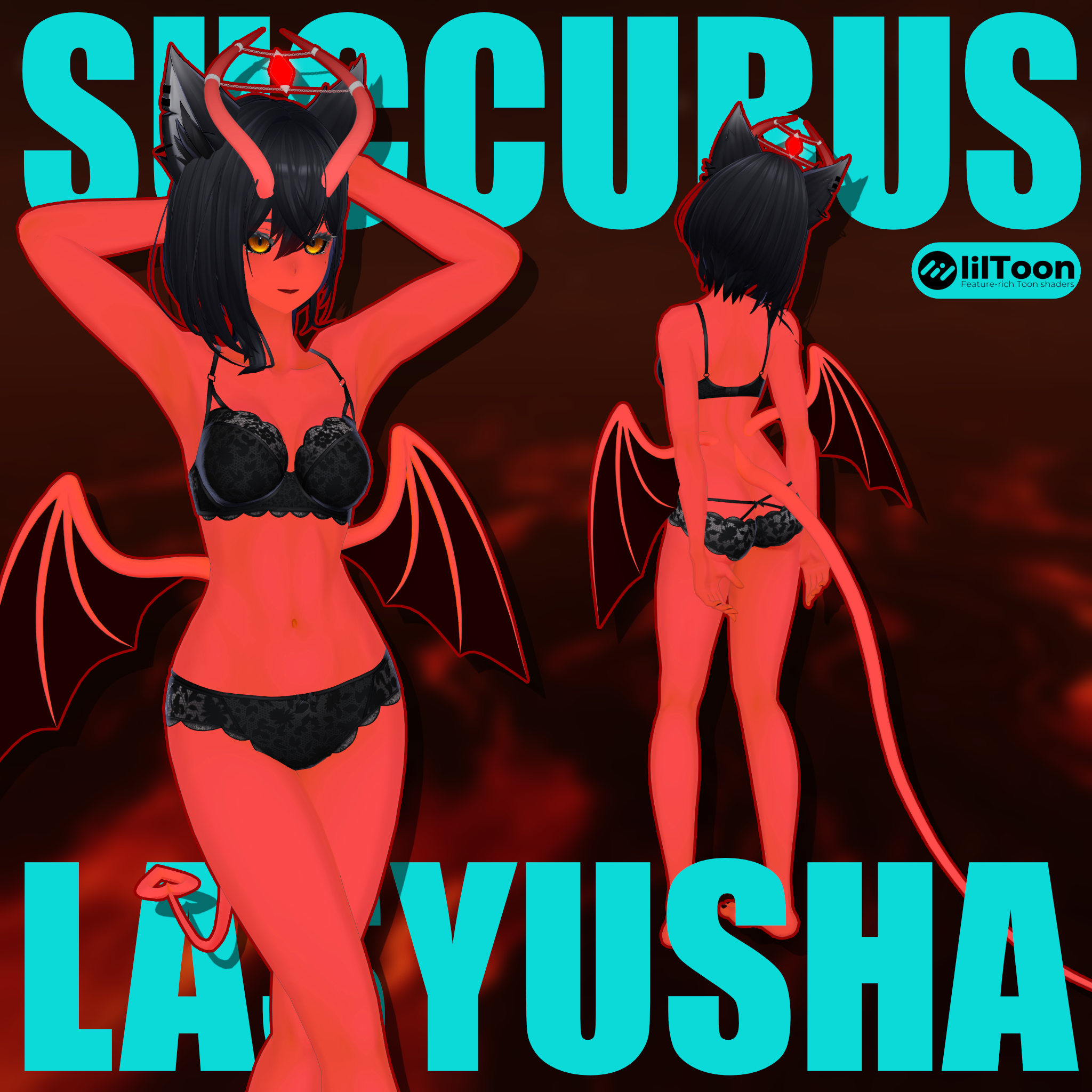 Succubus Lasyusha 〈ラシューシャ〉 - [Modular Avatar] - yargon - BOOTH
