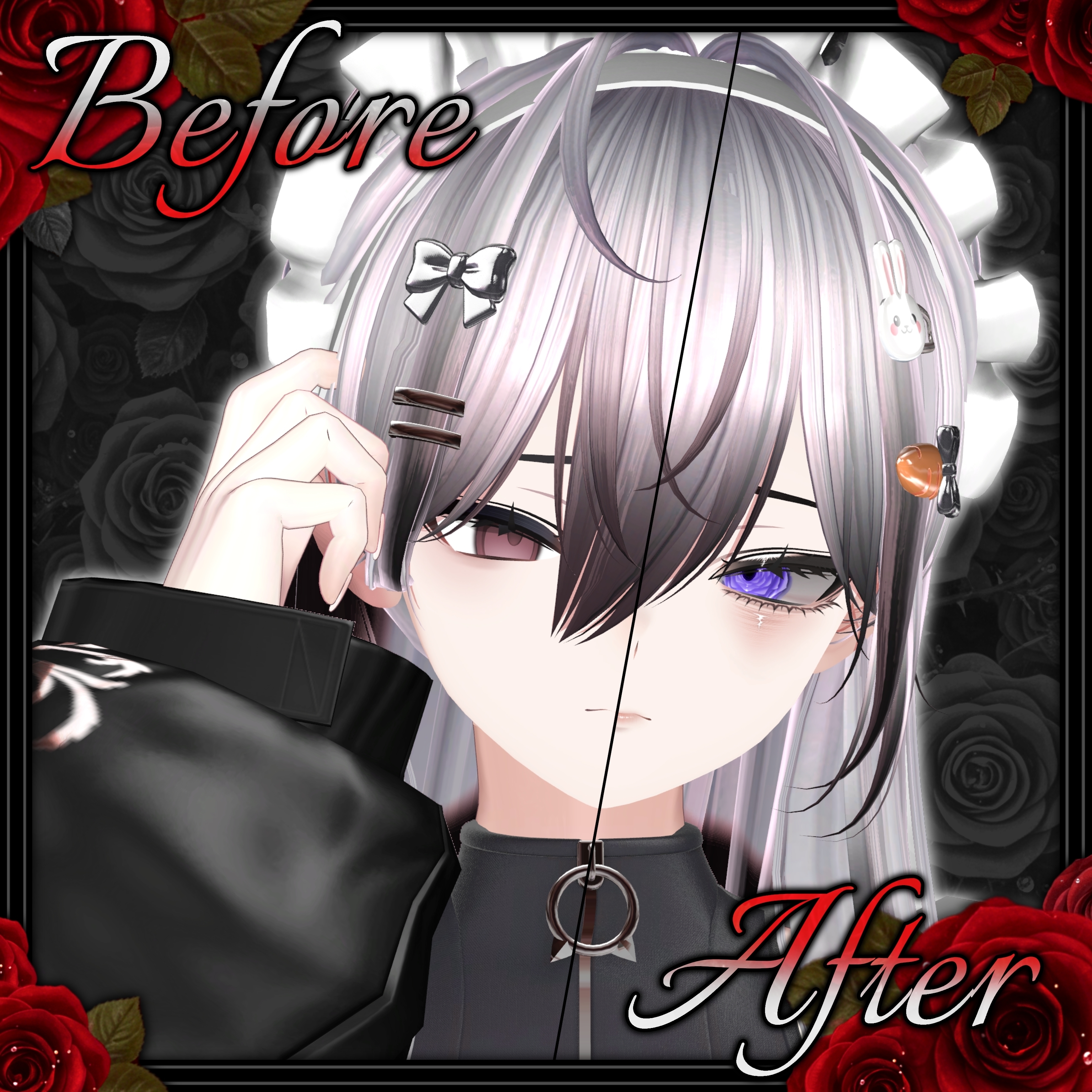 【ノイズ : Noiz_RE】 🌹Rose_Make up + Eye texture🌹 - SaltedArt - BOOTH