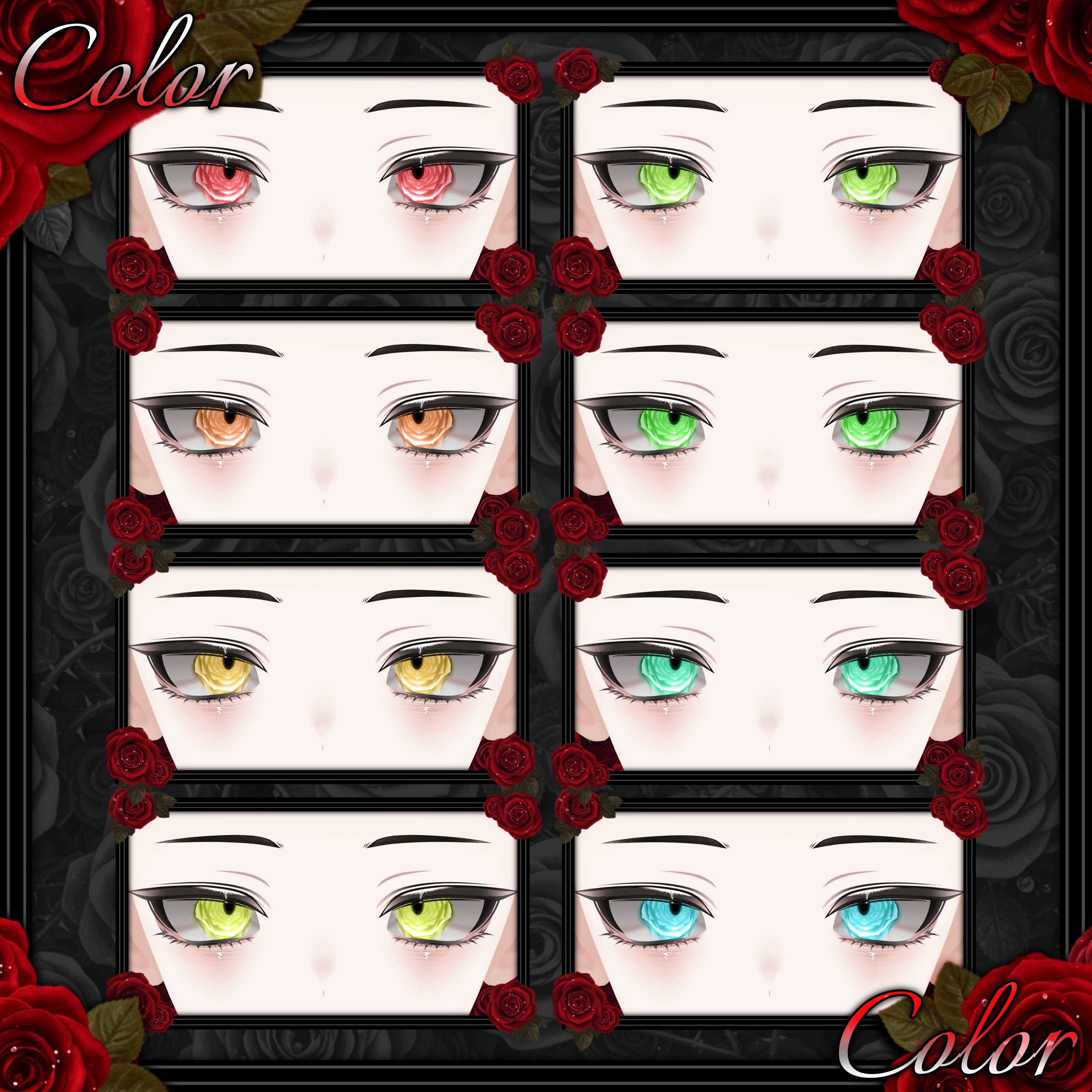 【ノイズ : Noiz_RE】 🌹Rose_Make up + Eye texture🌹 - SaltedArt - BOOTH