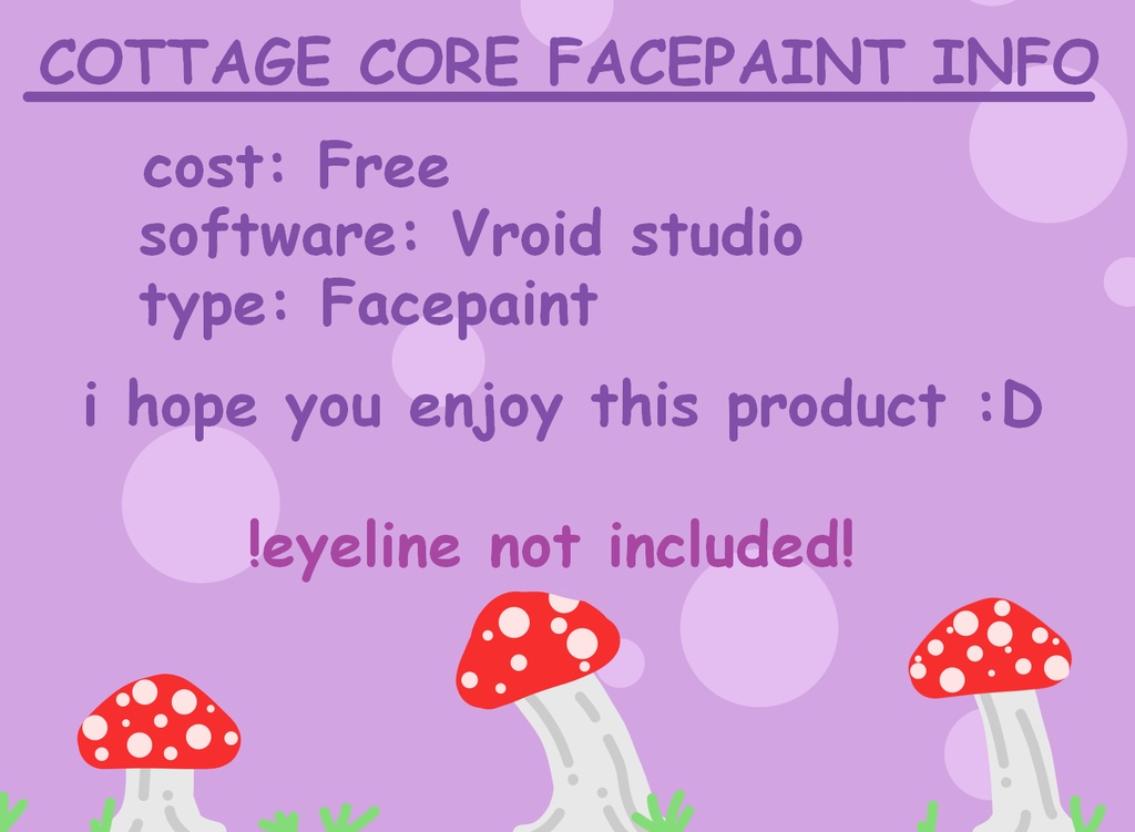 cottagecore facepaint - freevroidstuff - BOOTH