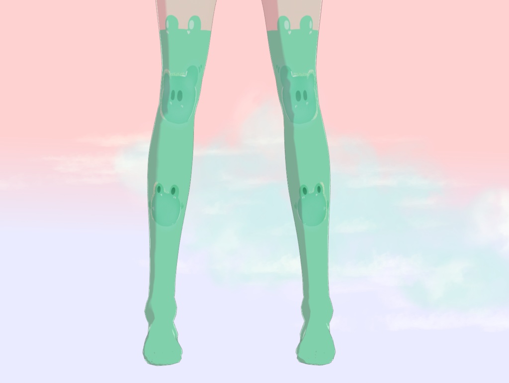 Simple green themed vroid avatar [FREE] - Daisies and Mushrooms - BOOTH