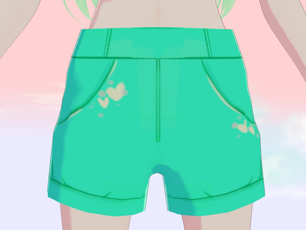 Simple green themed vroid avatar [FREE] - Daisies and Mushrooms - BOOTH