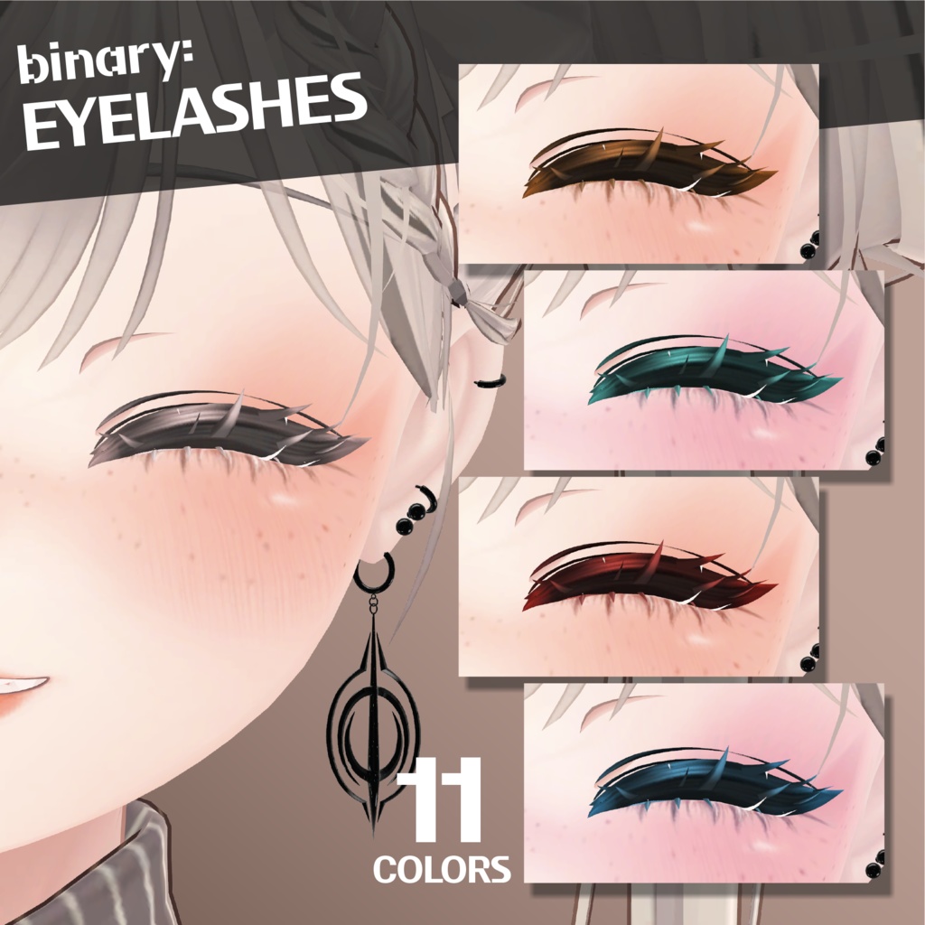 [ Manuka ] BET-02 Andromeda Eye+Makeup earrings - Binary - BOOTH