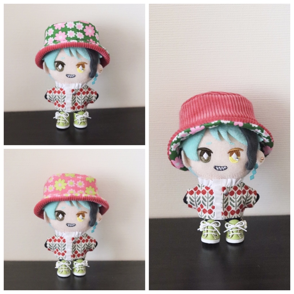 ピンクコーデュロイハット(レトロ花柄) - waca_Boo - BOOTH