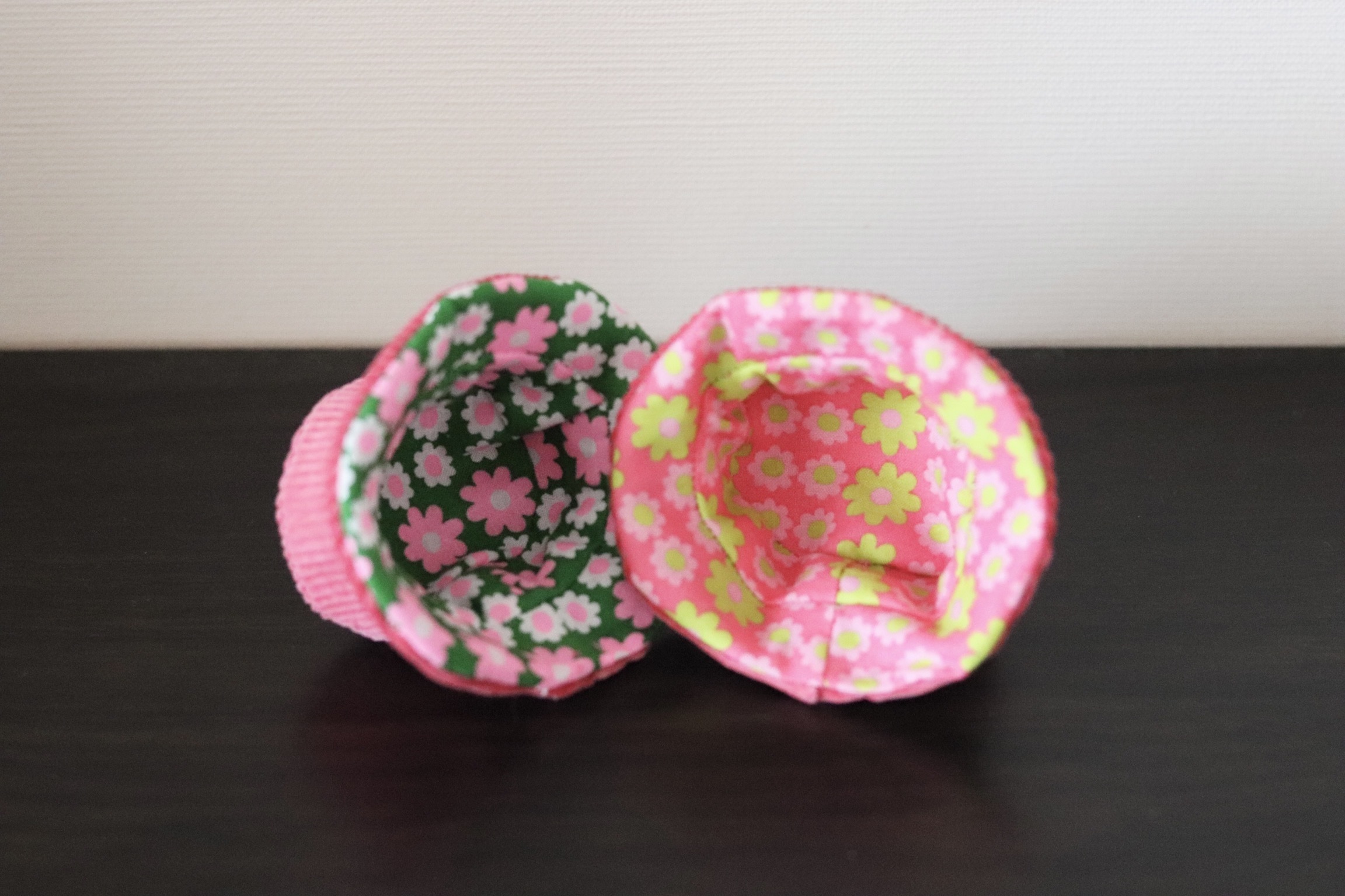 ピンクコーデュロイハット(レトロ花柄) - waca_Boo - BOOTH