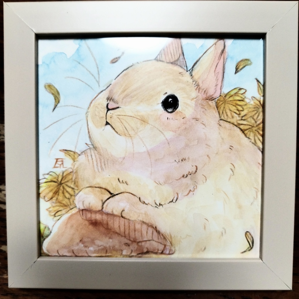 うさぎ 透明水彩イラスト原画 - ふるふる工房 - BOOTH