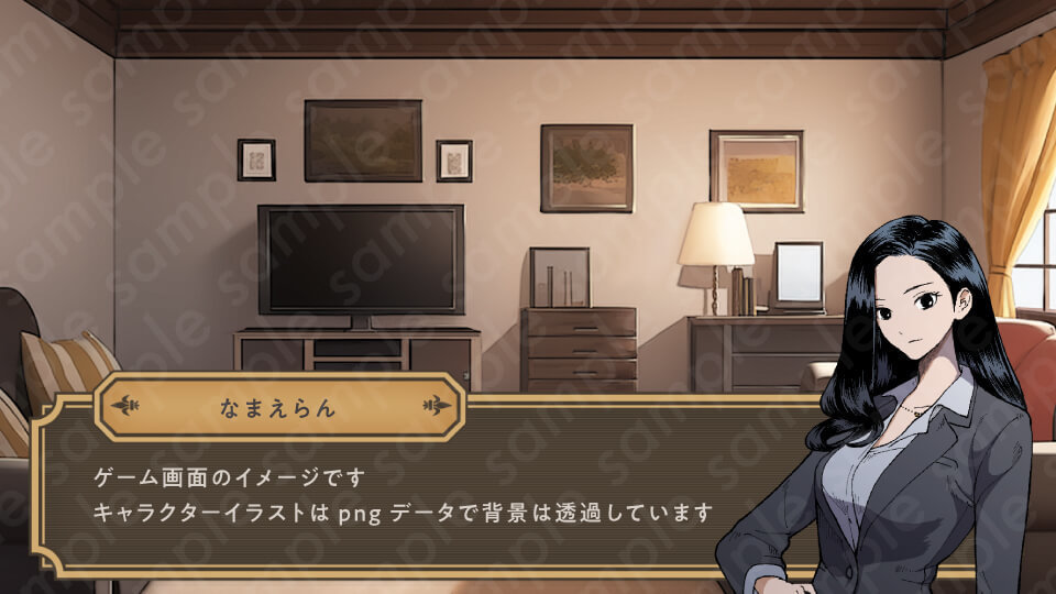 【ミステリー系立ち絵素材】20〜30代女性・仕事着・スーツ・黒髪・差分3種 - 素材POMPACK - BOOTH