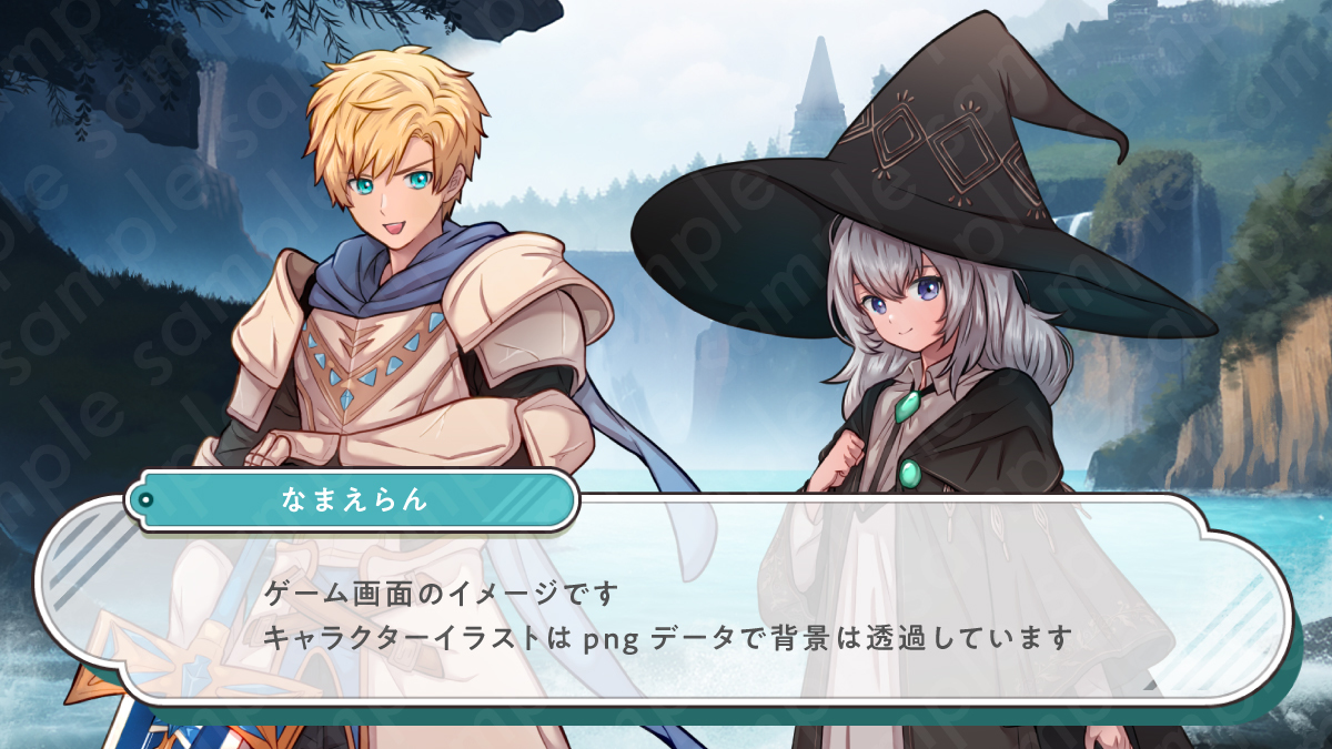 【立ち絵素材】剣士風の金髪碧眼男性のイラスト・ファンタジー・10代・騎士・全身表情10種＋α - 素材POMPACK - BOOTH