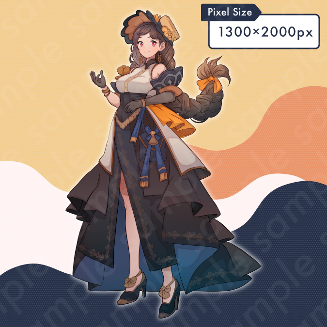 【立ち絵素材】商人や錬金術師など上品な雰囲気の女性のイラスト・ファンタジー・お嬢様・全身表情10種＋α - 素材POMPACK - BOOTH