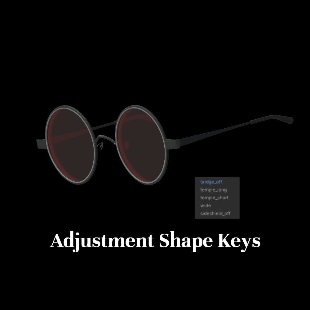 【VRChat向け】 Side Shield Sunglasses - Roadworks - BOOTH