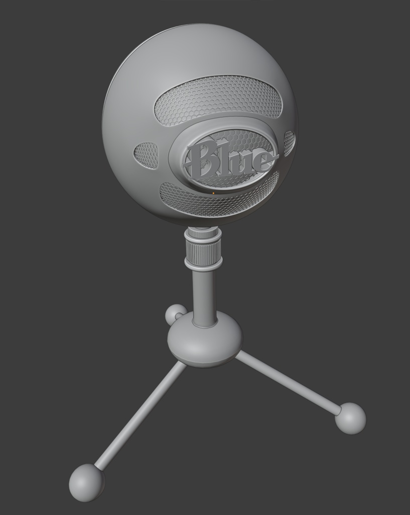 Blue Snowball Microphone [3D-モデル] - neptoast - BOOTH