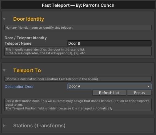 Advanced Fast Teleport [VRChat Player Teleport] - Parrot's Conch - BOOTH