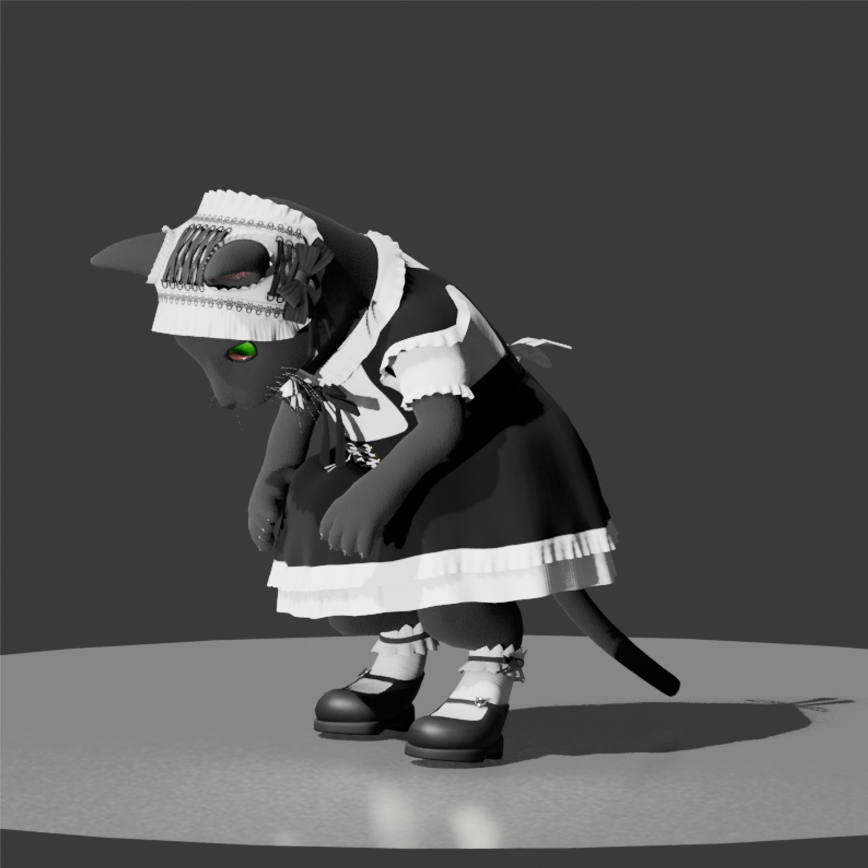 黒猫メイド モカ - Ham & Mocha - BOOTH