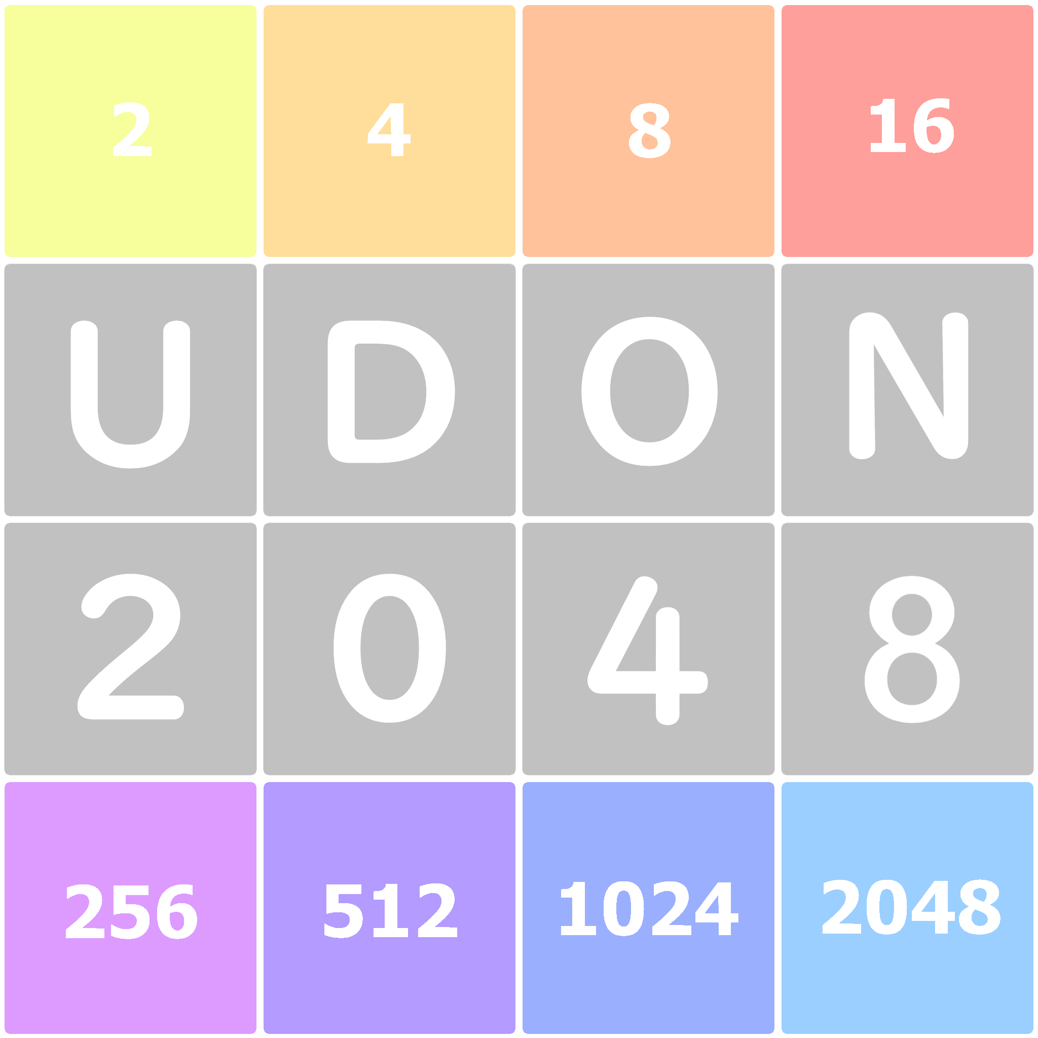 Udon 2048 - U#-Based 2048 Port - pacistardust - BOOTH