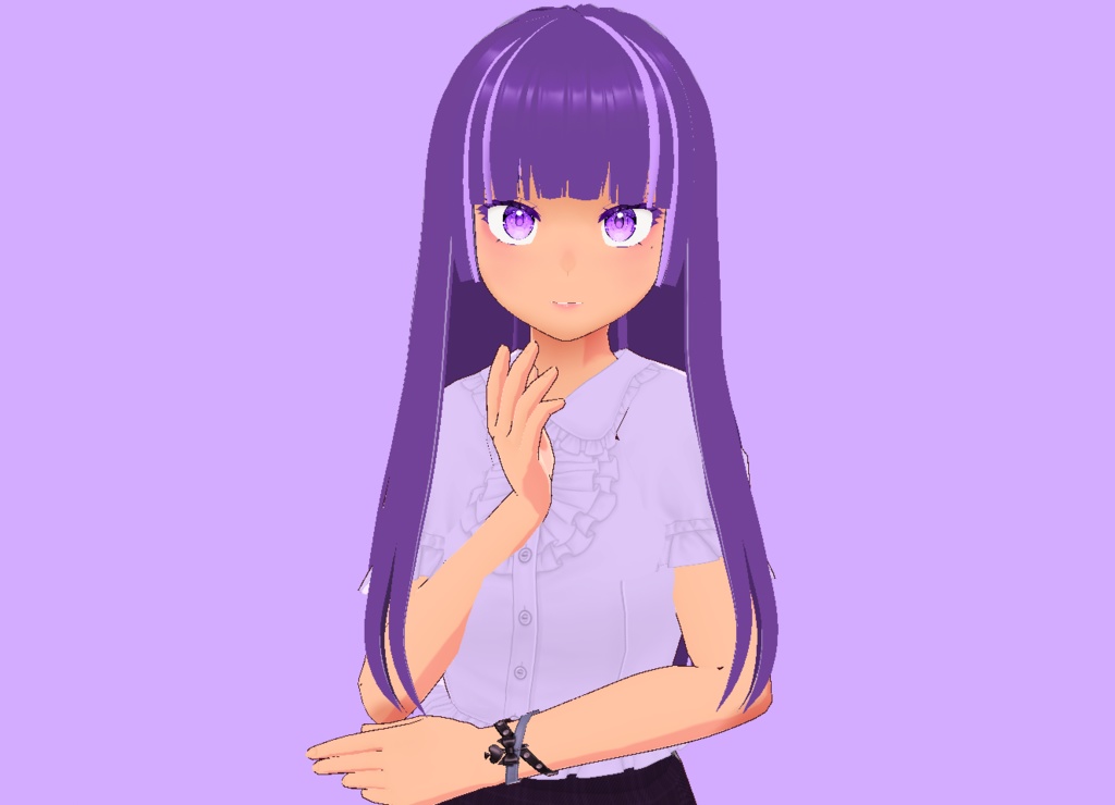 FREE Purple Theme Girl Vtuber - freevroidassests - BOOTH